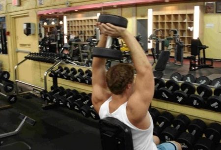 Dumbbell Overhead Triceps Extension • Bodybuilding Wizard