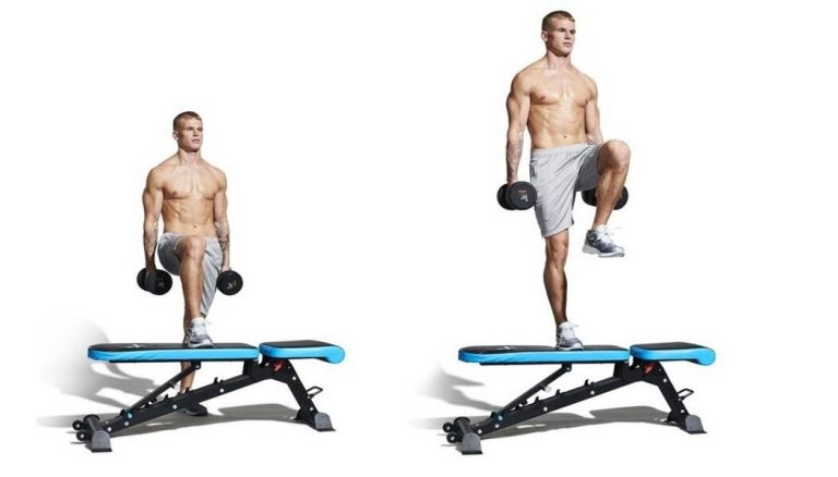 high box step-up knee raise glute • Bodybuilding Wizard