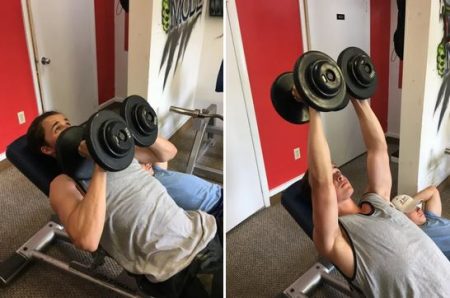 Incline Dumbbell Champagne Press • Bodybuilding Wizard