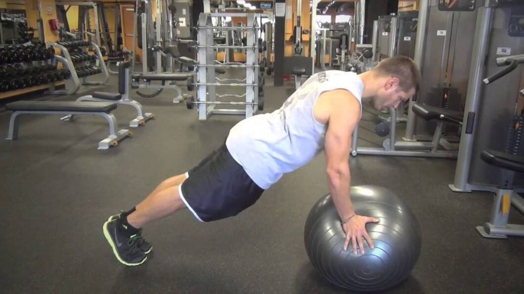Swiss Ball Push-Ups • Bodybuilding Wizard