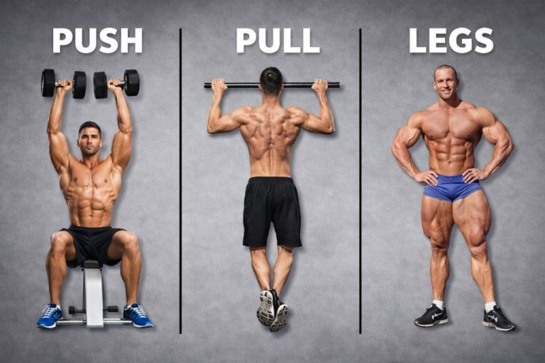 4-Week Push Pull Legs Workout Routine for Beginners (Gym Guide)