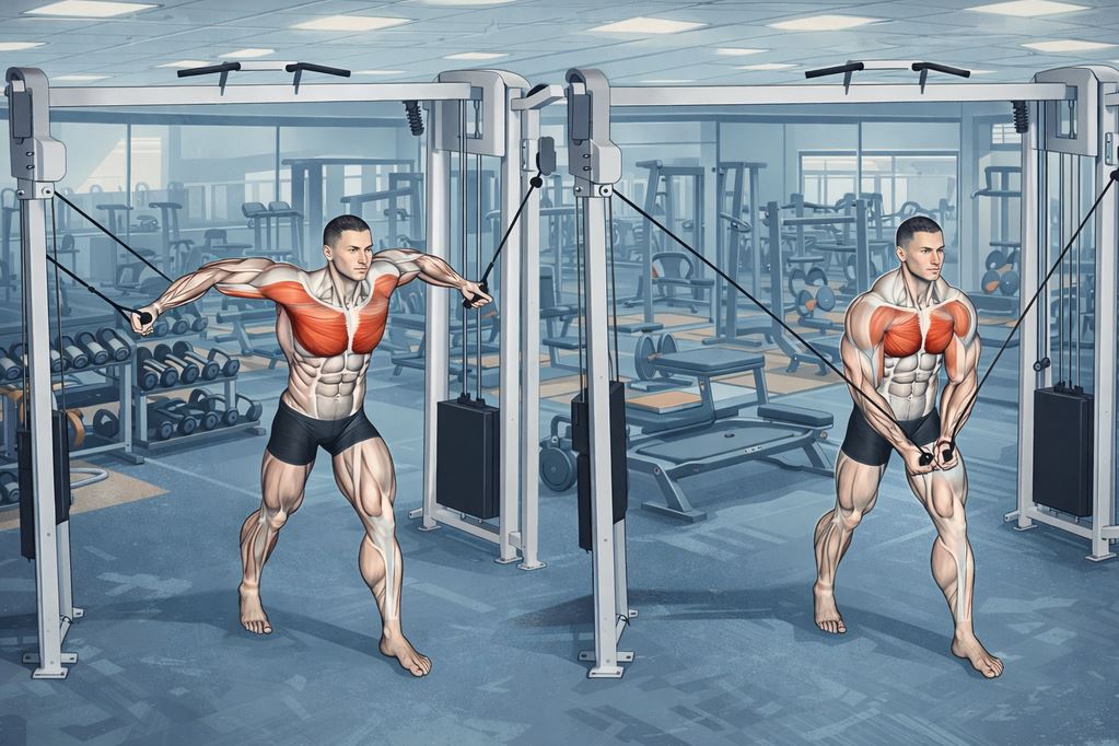 Cable Crossover (High-to-Low Cable Fly) Exercise Guide