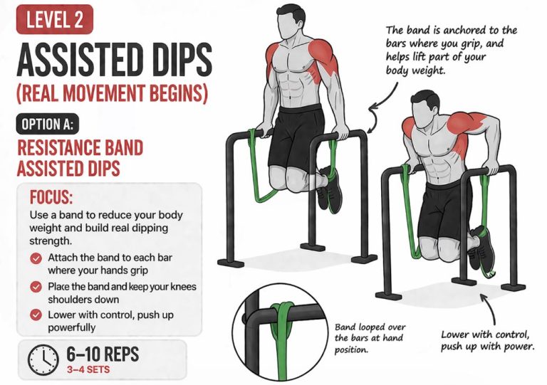 Can’t Do Dips Yet? 🔥 Step-by-Step Beginner Guide to Your First Dip