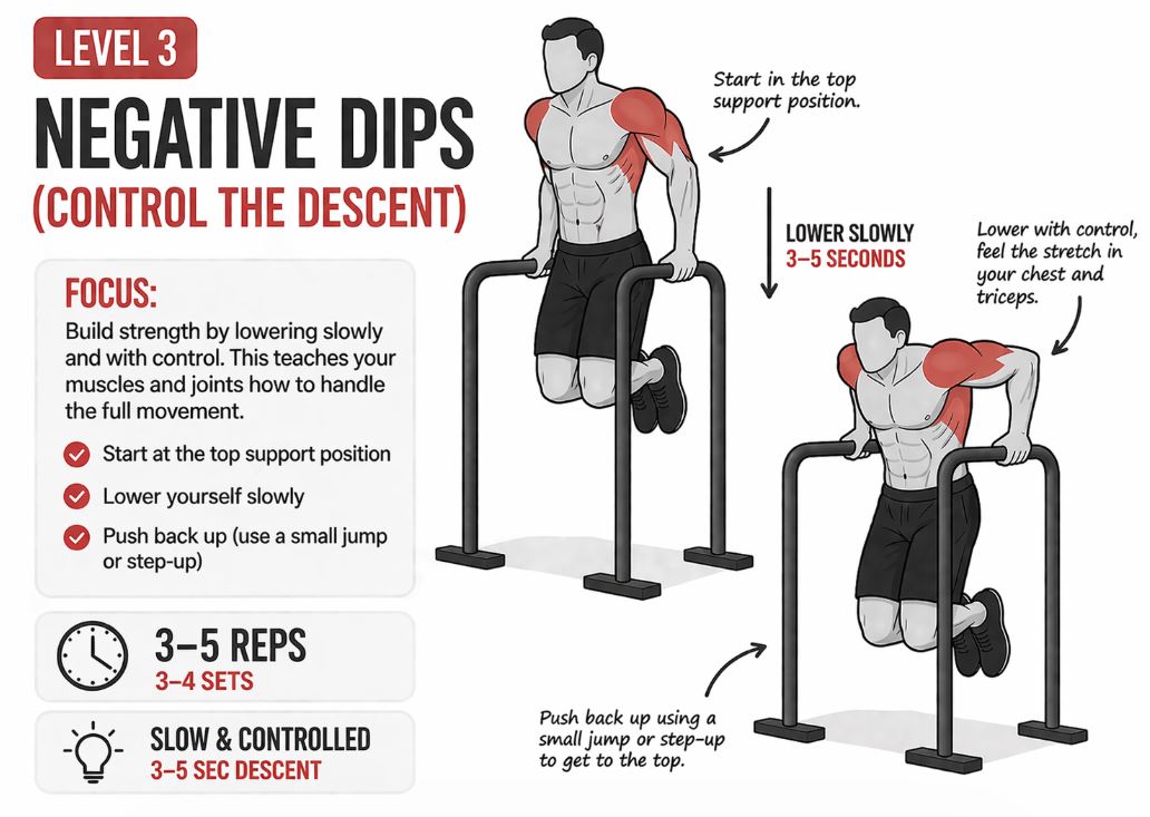 Can’t Do Dips Yet? 🔥 Step-by-Step Beginner Guide to Your First Dip