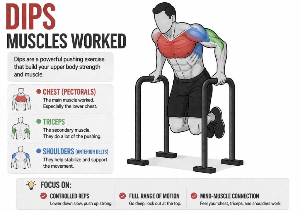 Can’t Do Dips Yet? 🔥 Step-by-Step Beginner Guide to Your First Dip